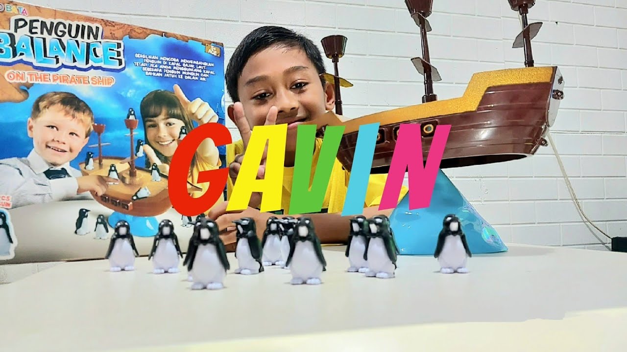 GAVIN MAINAN PENGUIN BALENCE MAINAN KESEIMBANGAN - YouTube