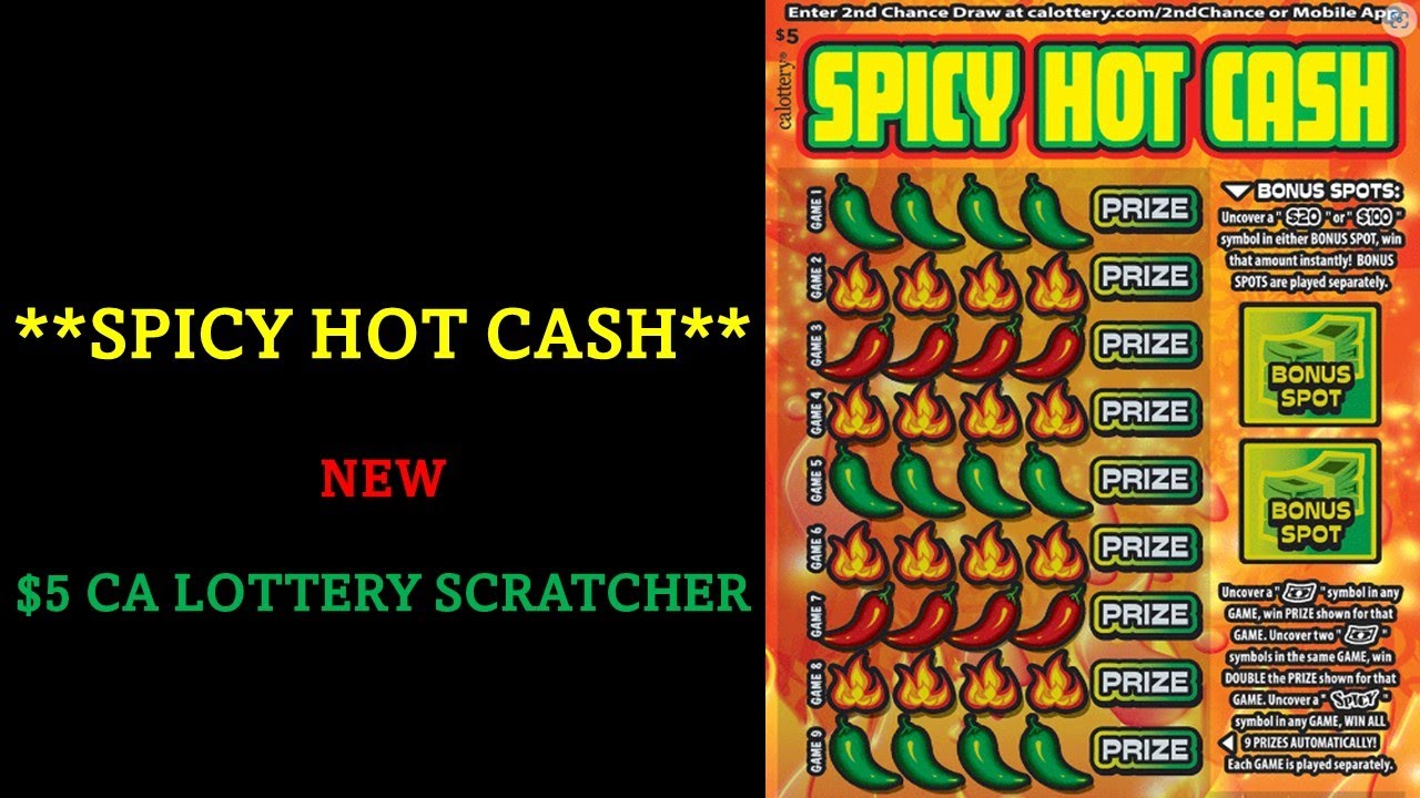 🔥🌶 SPICY HOT CASH | **BRAND NEW** $5 California Lottery Scratchers 💵🍀💰 ...