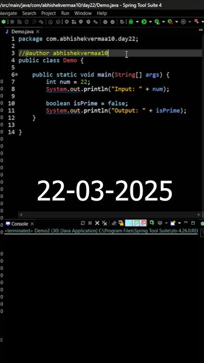 Day-81: Check if a number is Prime in Java #shorts #java - YouTube