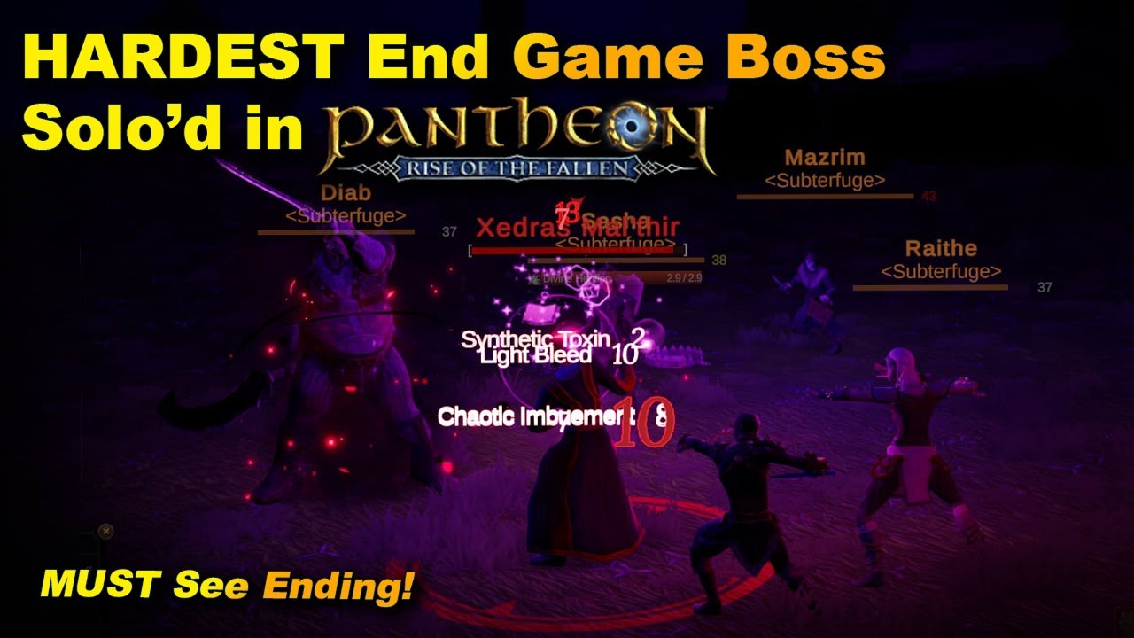 Toughest End Game Boss Solo'd in Pantheon: Rise of the Fallen! DRAMATIC ...