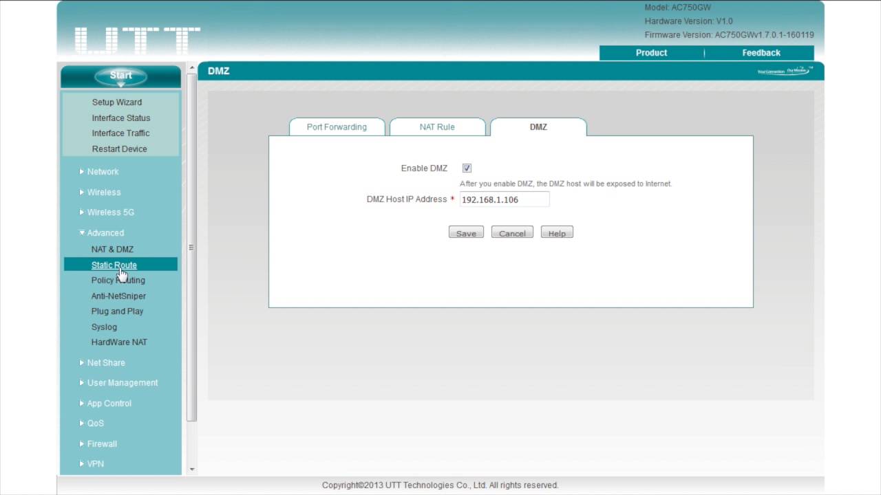 UTT Business Router Basic Configuration - Part 3 Advanced - YouTube