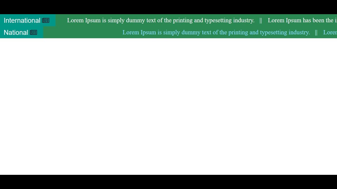 News Ticker Animation - YouTube