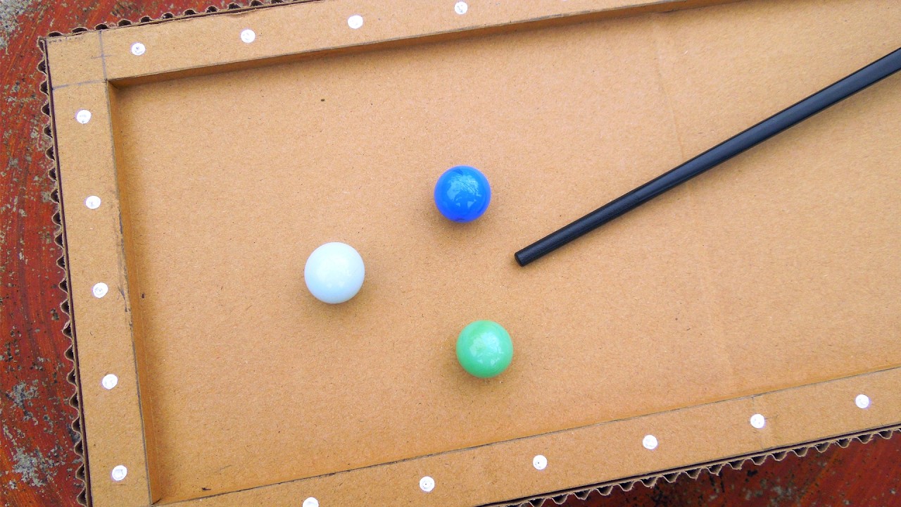 How To Make Billiard Carom Table Mini from Cardboard - YouTube