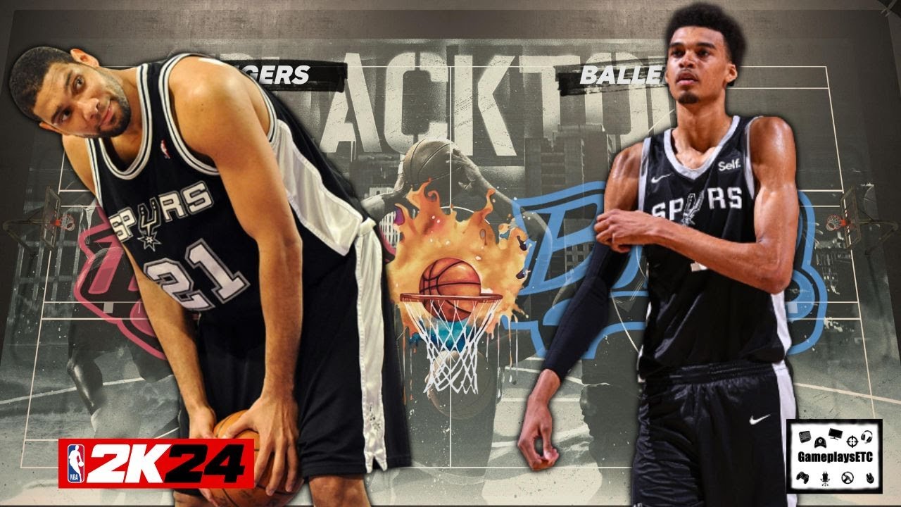 Tim Duncan VS Victor Wembanyama | NBA 2k24 | 1V1 Blacktop - YouTube