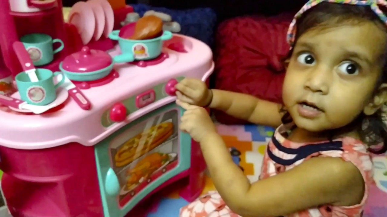 Playing with kitchen Set ... I am a little tea pot .. kids rhymes - YouTube