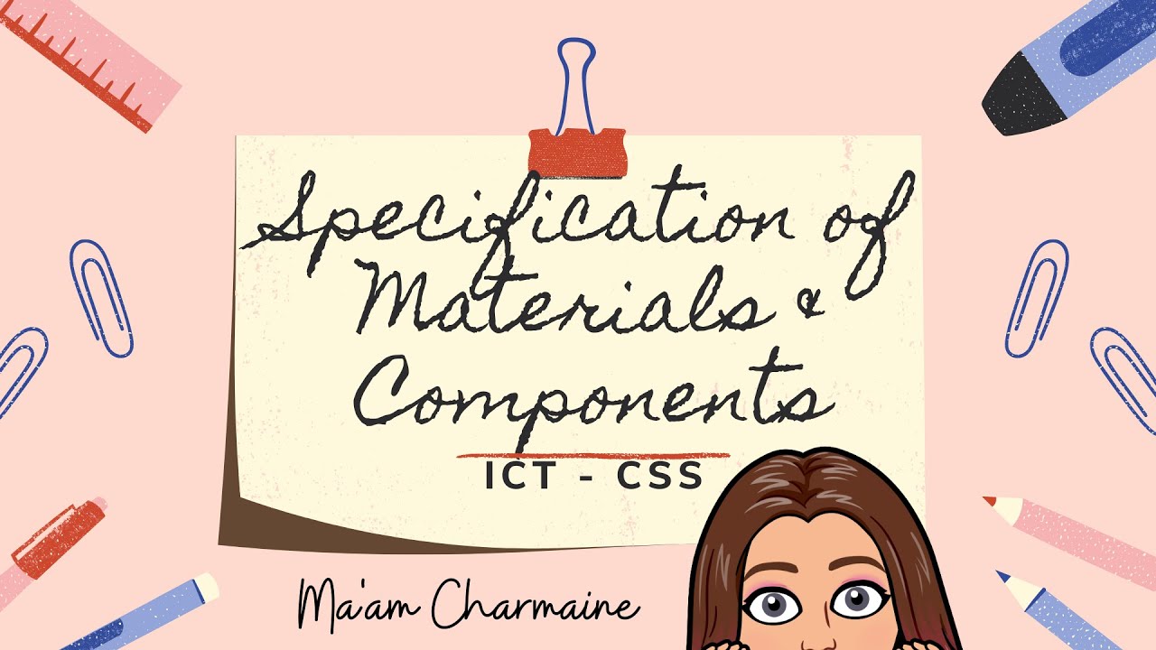 Specifications of ICT Materials & Components - YouTube
