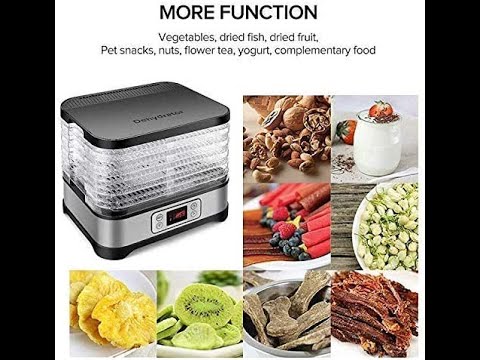 Homdox 8 Trays Food Dehydrator Machine with Fruit Roll Sheet, Digital ...