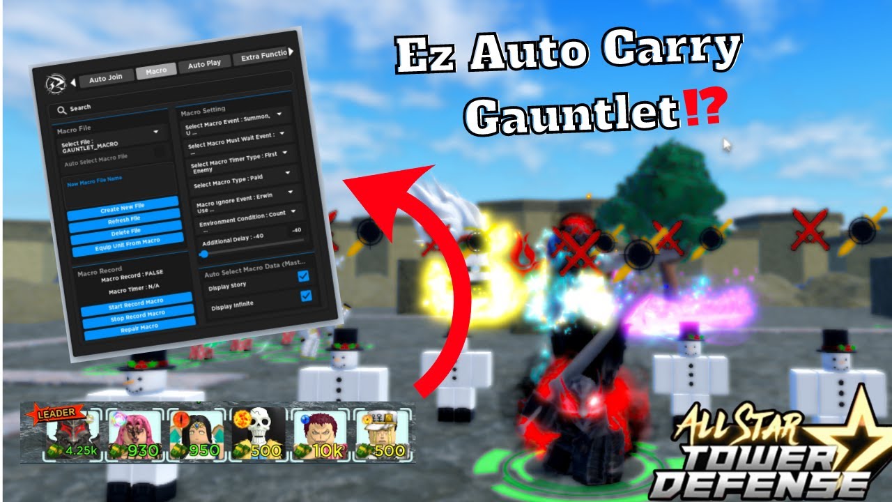Macro Auto Carry!? Gauntlet Mode | All Star Tower Defense - YouTube