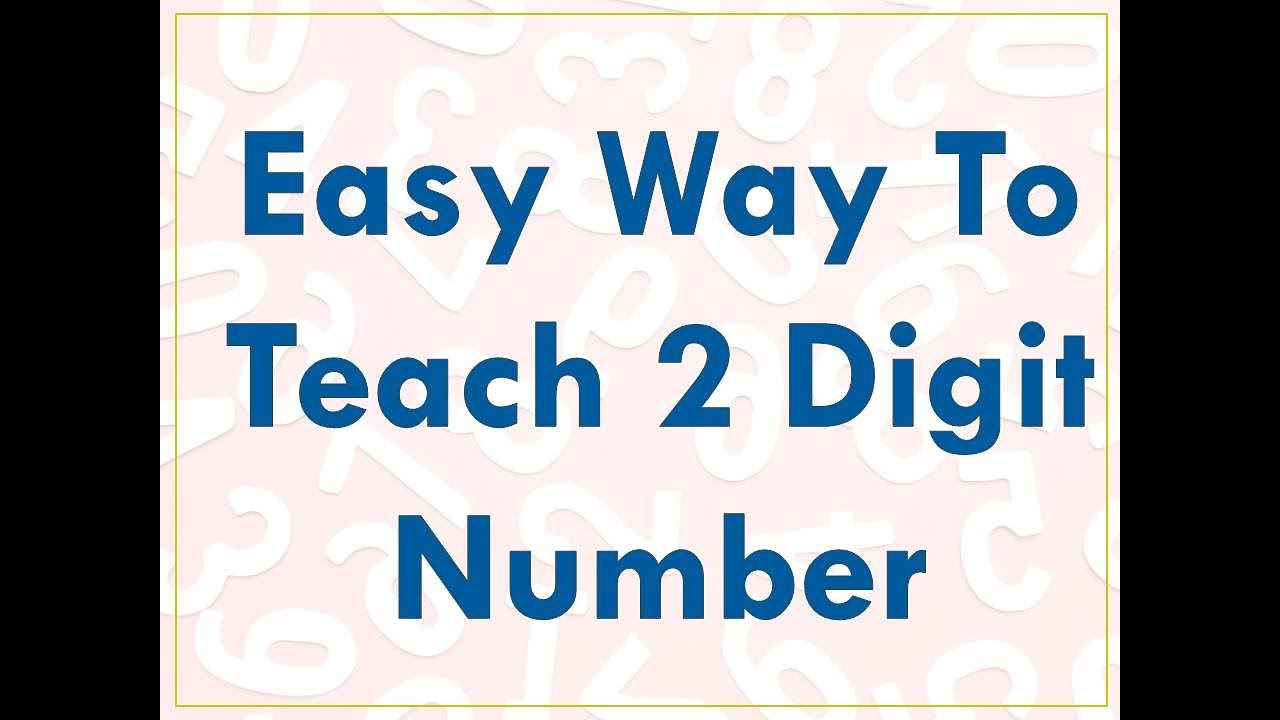 How to teach numbers #2 digit number #two digit number #easy way to ...