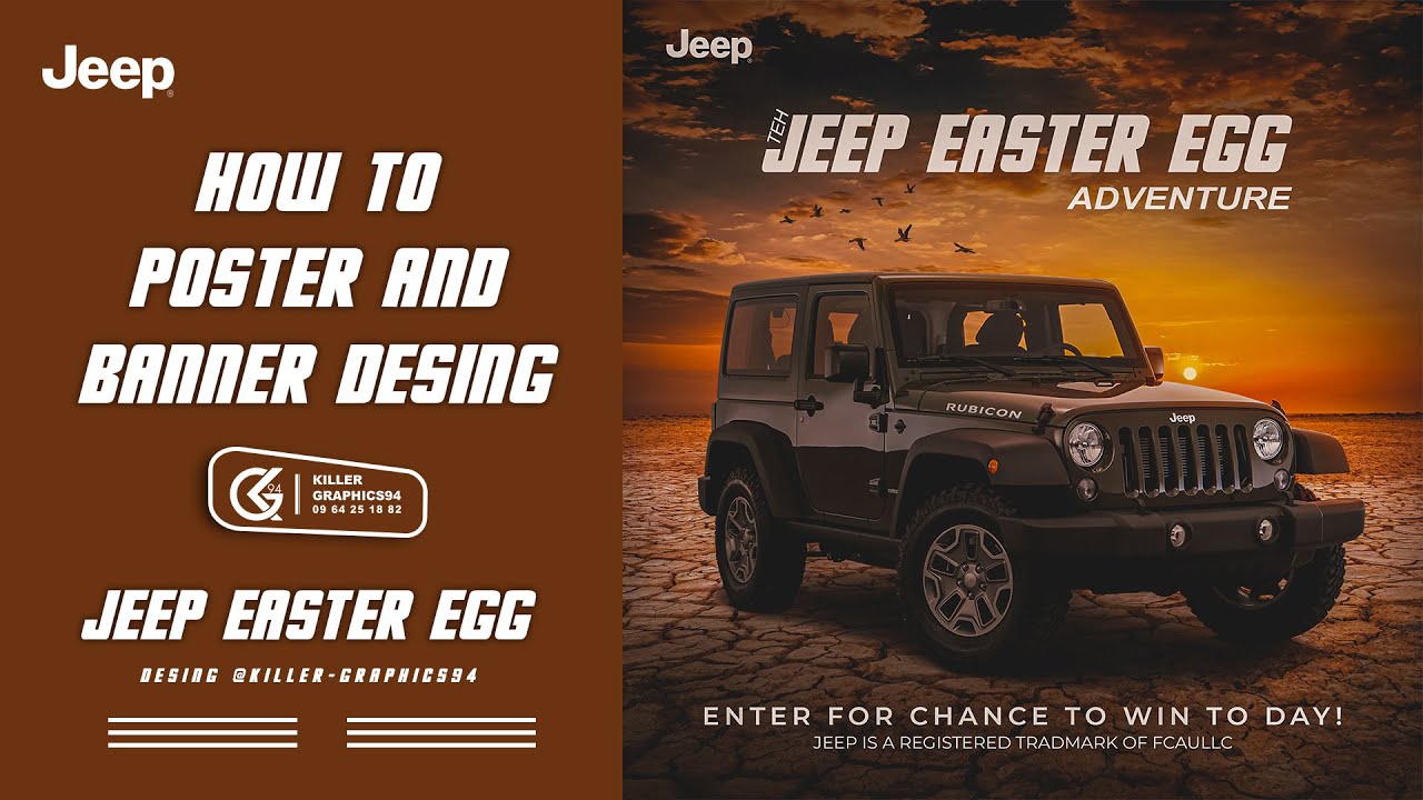 HOW TO COMMERCIAL CAR BANNER // POSTER DESIGN IN PHOTOSHOP | JEEP ...