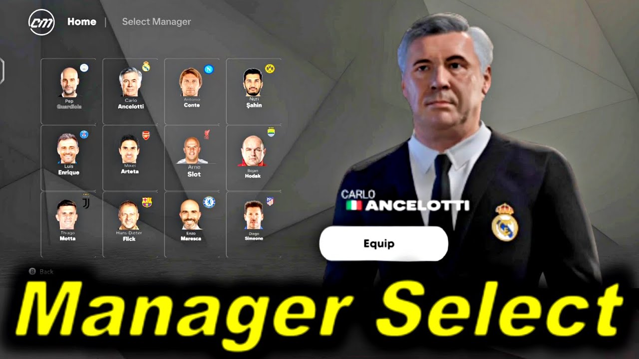 EA FC 25 CAREER MANAGER SELECT LAYOUT ( FIFA 16 MOBILE ) EA SPORTS FC ...