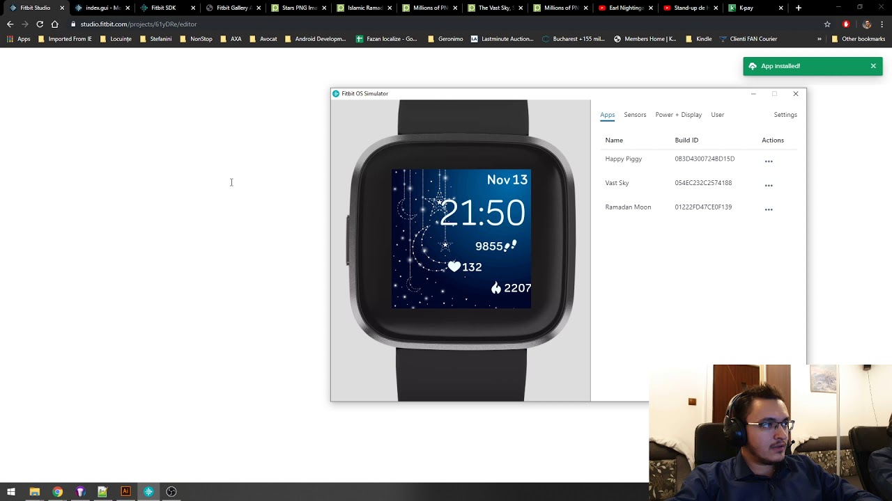 Ramadan Moon FitBit clockface Tutorial - YouTube