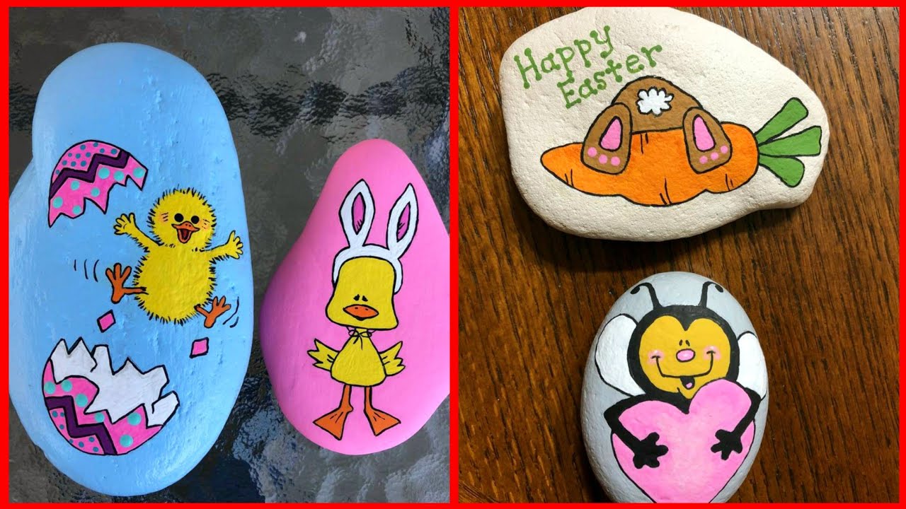 New trendy pebble painting ideas//outstanding pebble painting ideas ...