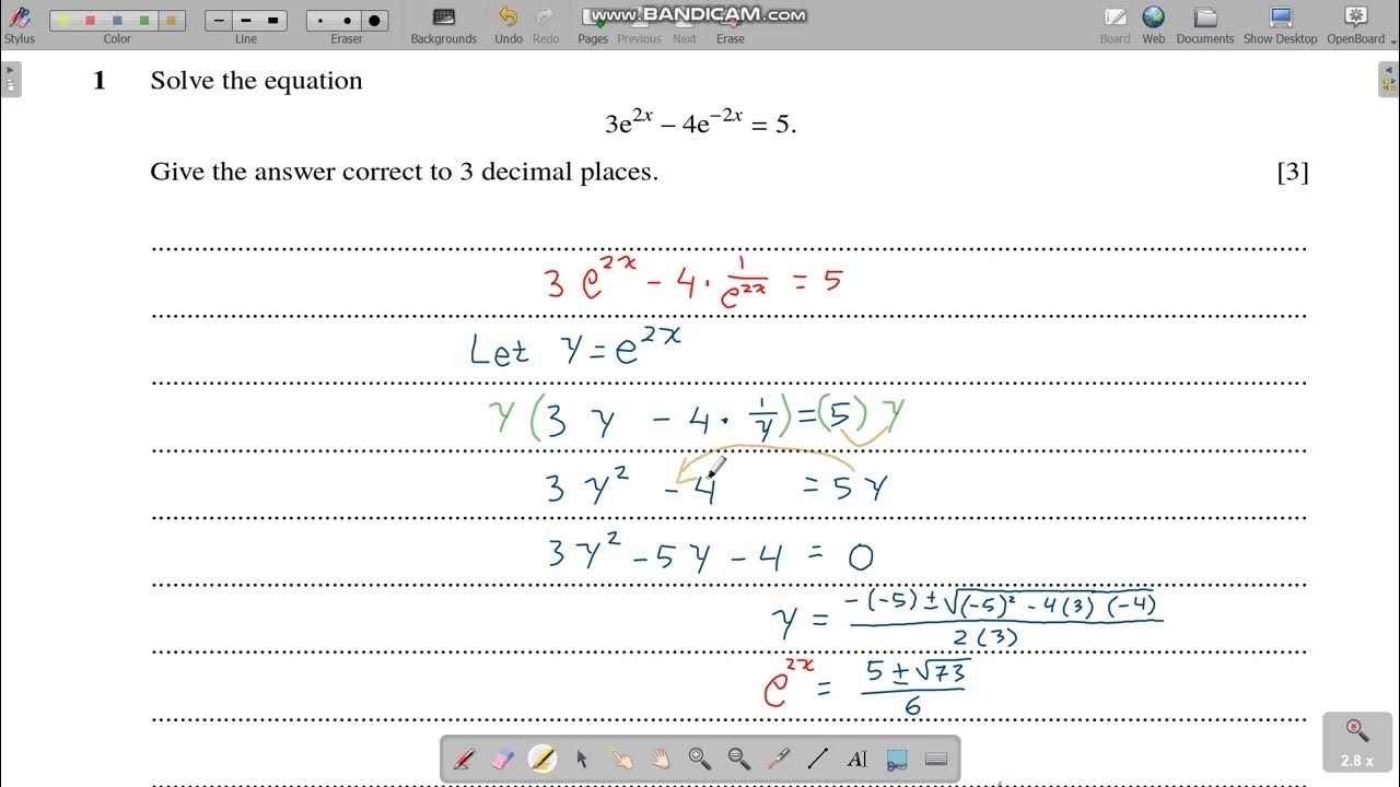 9709_s23_qp_31 Q1 Topic 3.2 Logarithmic and Exponential Functions A Level Mathematics - YouTube