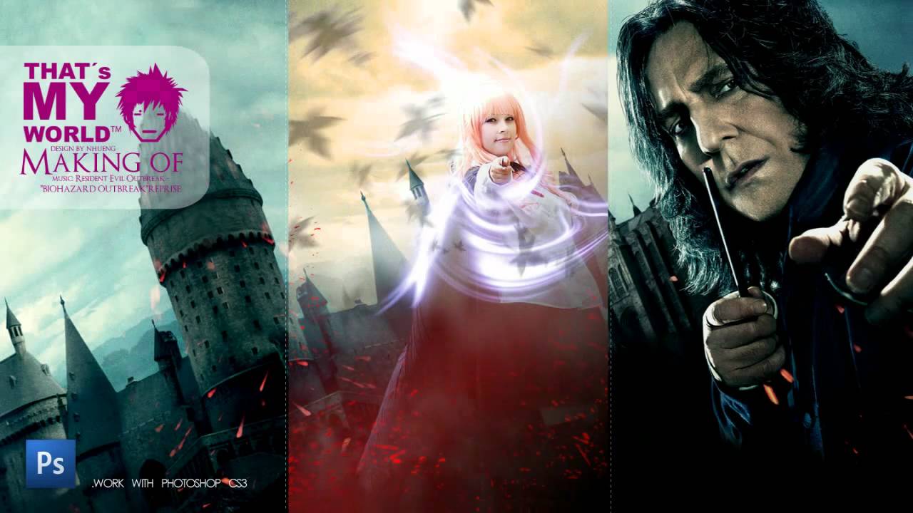 HARRY POTTER 7 Poster - Photoshop CS | Making of. - YouTube