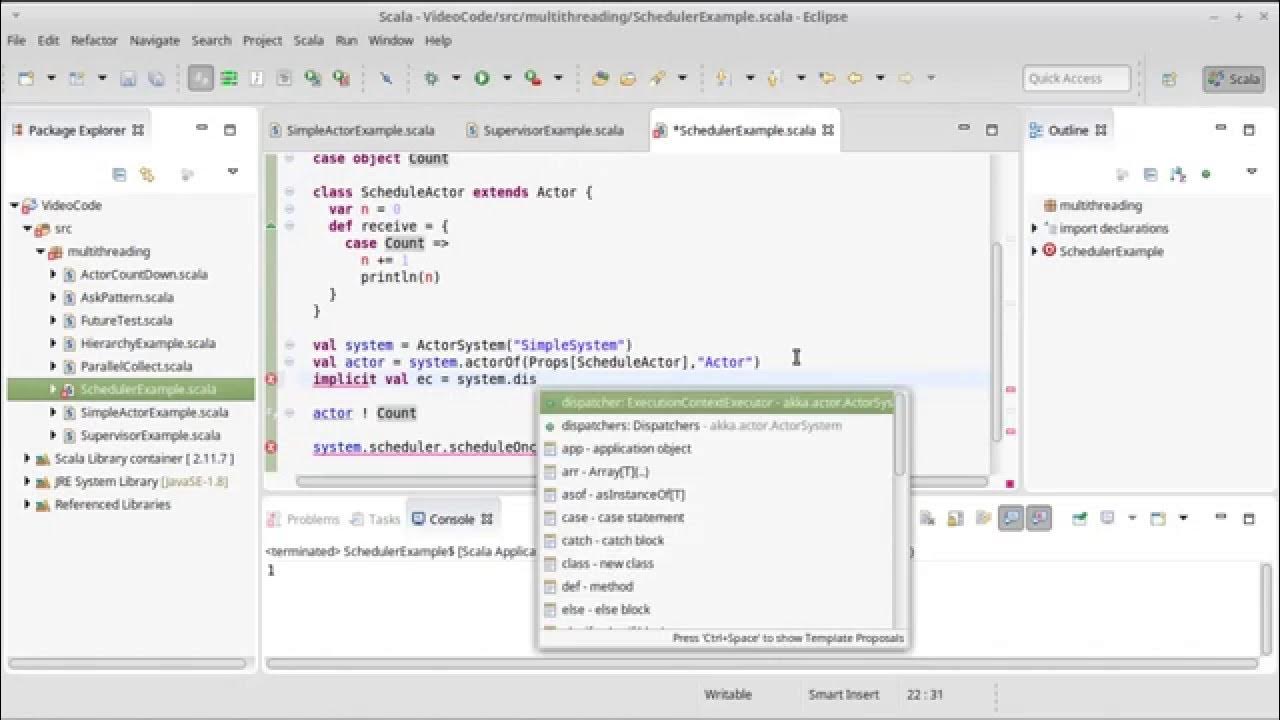Actor Scheduling (in Scala with Akka) - YouTube