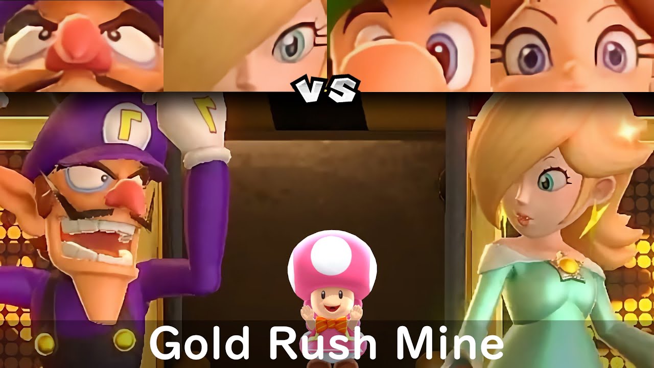 Super Mario Party Waluigi and Rosalina vs Luigi and Daisy #131 Gold ...