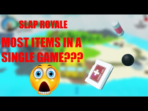 WORLD RECORD FOR THE MOST ITEMS IN A SINGLE SLAP ROYALE MATCH?? | No ...