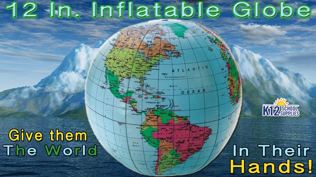 Inflatable Globe - Blow Up Globe - Geography Games - YouTube