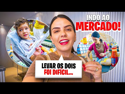 COMPRAS DO MÊS com 2 crianças | rotina real