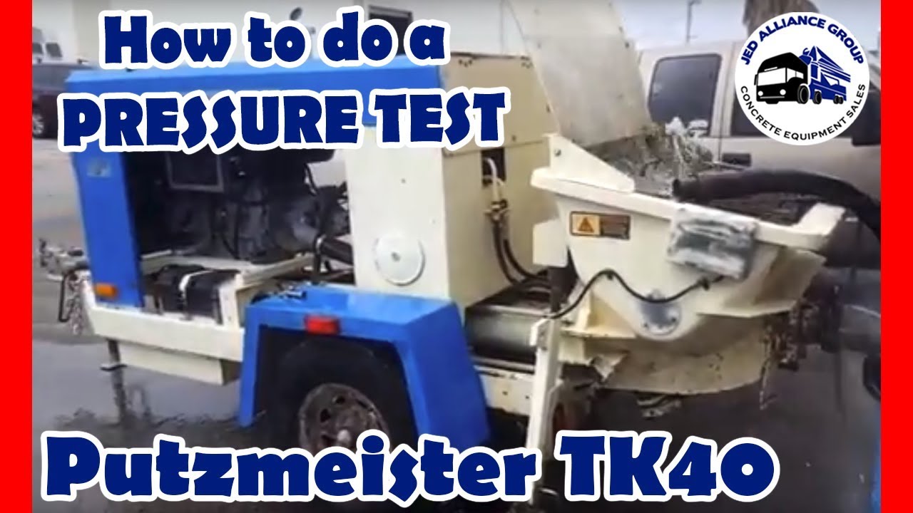 How to do a PRESSURE TEST on Putzmeister TK40 #0665 - YouTube