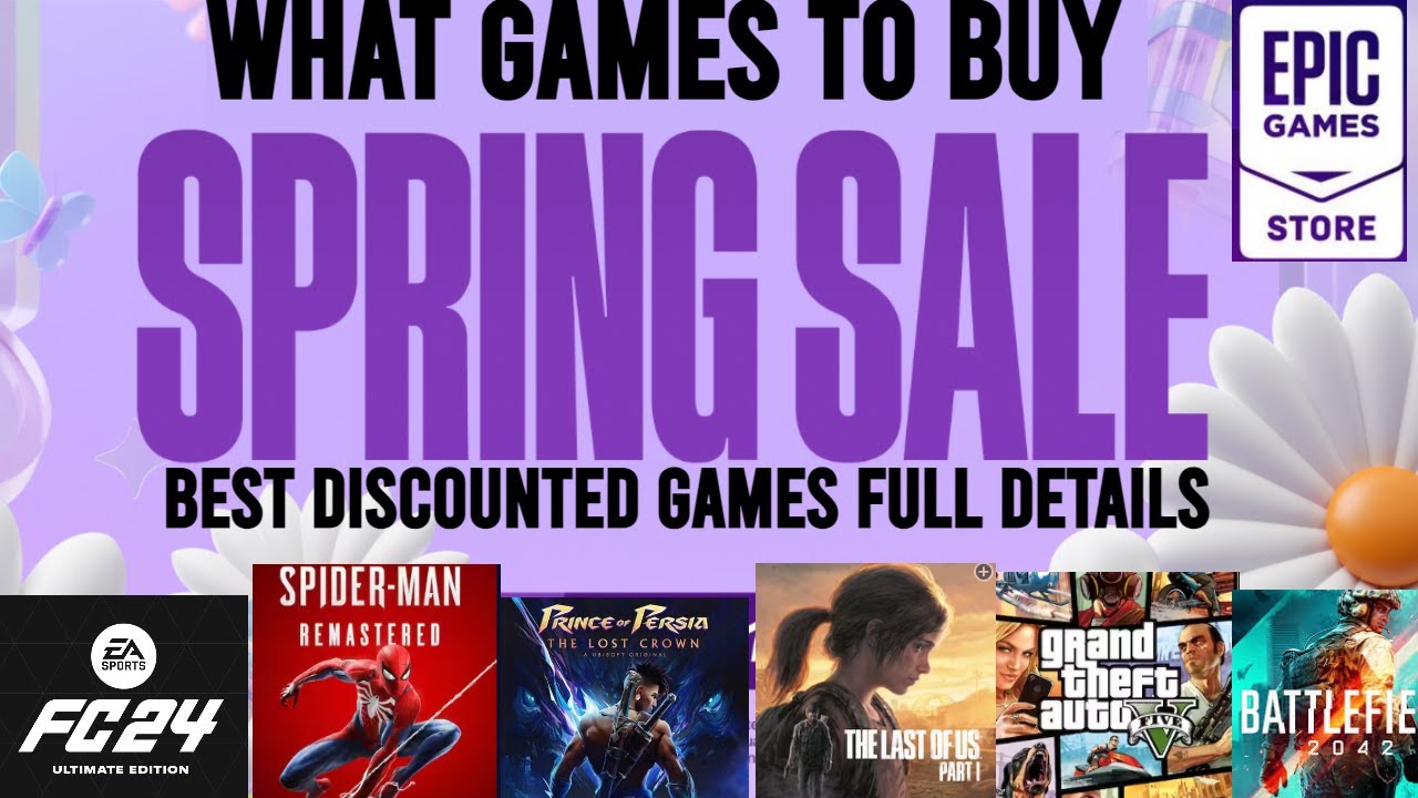 EPIC GAMES SPRING SALE 2024🔥| FREE REWARDS| EA SPORTS FC 24, GTA V,RDR ...