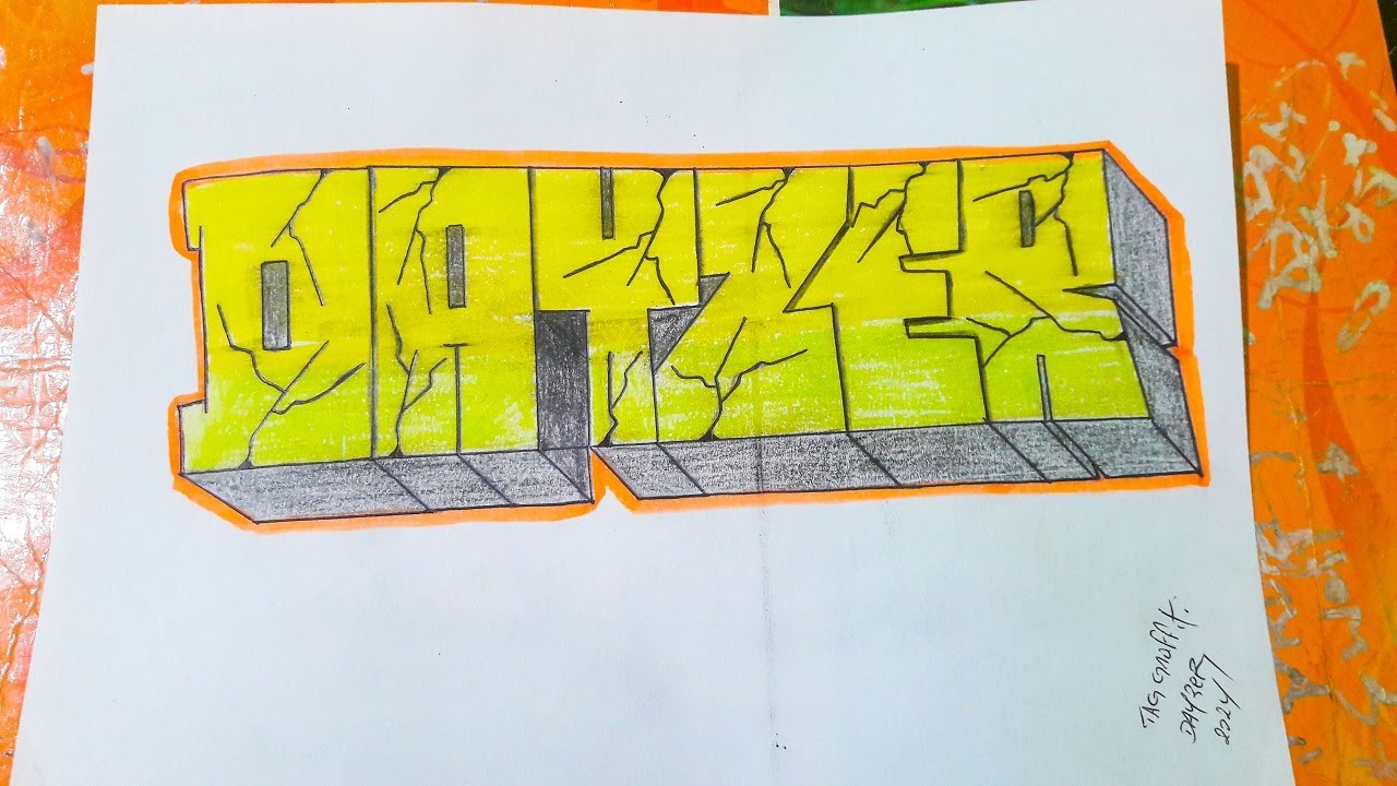 Graffiti Style Block Letters - YouTube
