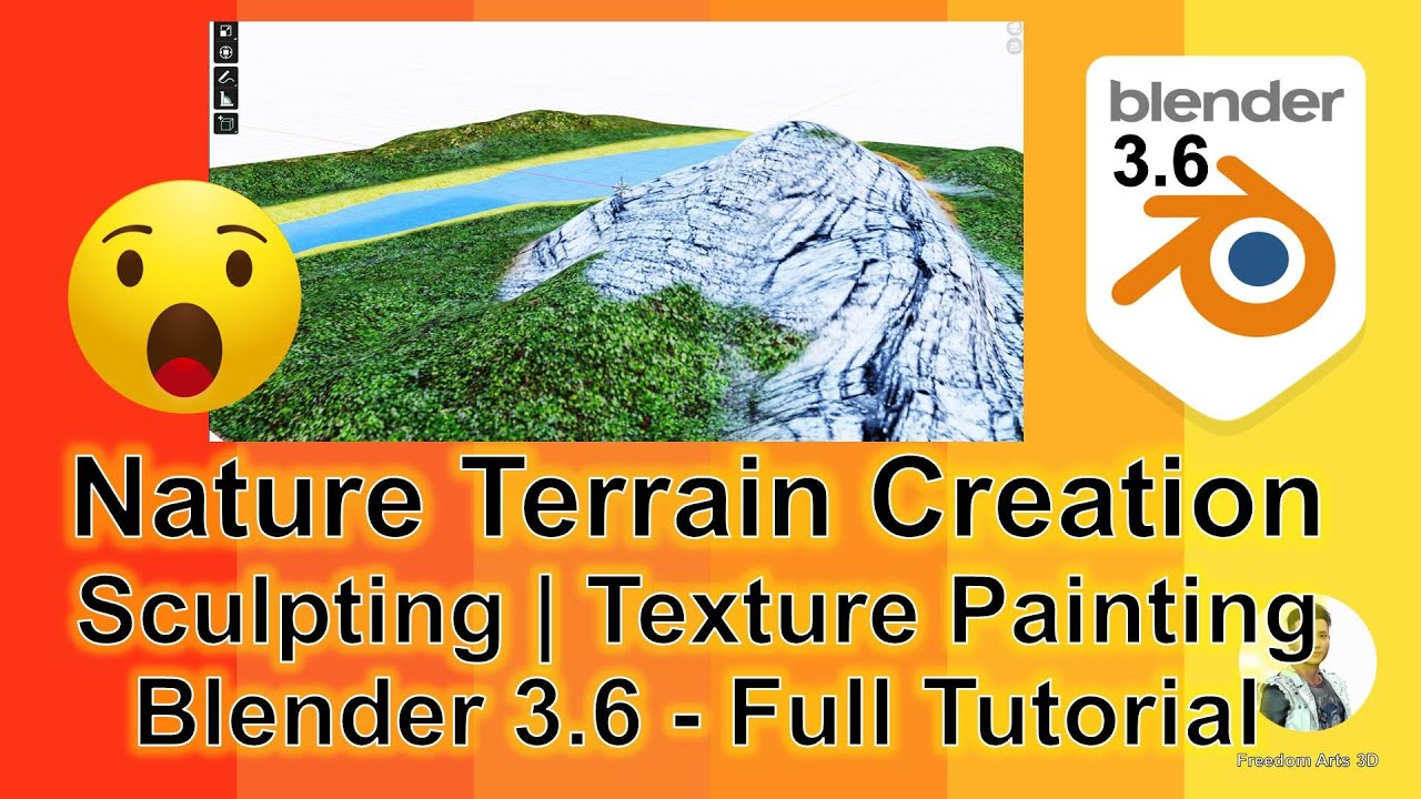How to create a Terrain - Blender 3.6 Tutorial | Material | Sculpting ...