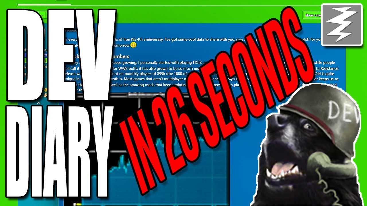'HOI4 Dev Diary - 4th Anniversary' IN 26 SECONDS - YouTube