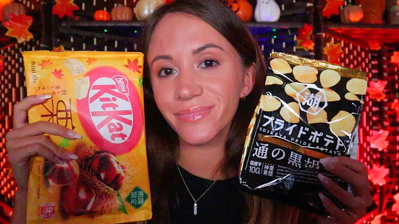 ASMR / Trying Treats From Japan (tokyo treat sept unboxing) - YouTube