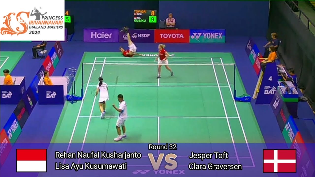 Rehan Naufal/Lisa Ayu vs Jesper Toft/Clara Graversen | Thailand Open ...