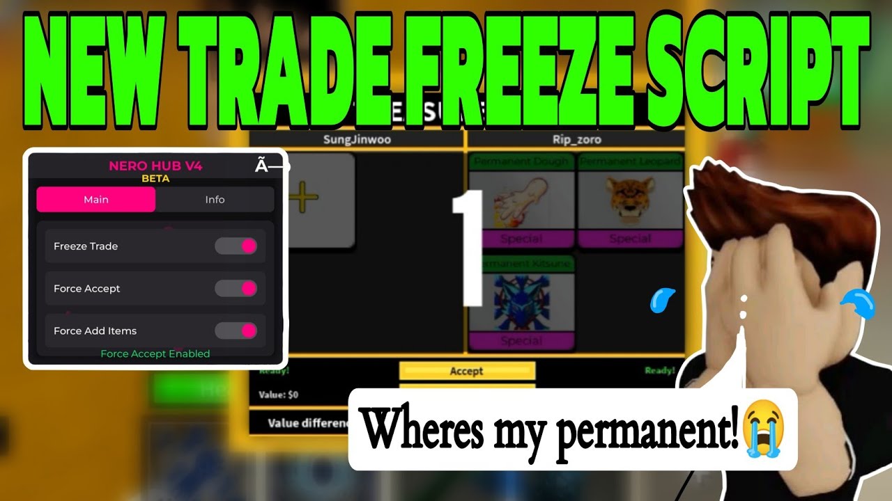 I GOT 3 PERMANENT USING THIS SCRIPT! NERO HUB V4 | FORCE THEM TO TRADE ...
