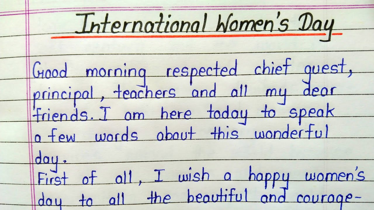 Speech On International Womens Day In English Short Speech On Women