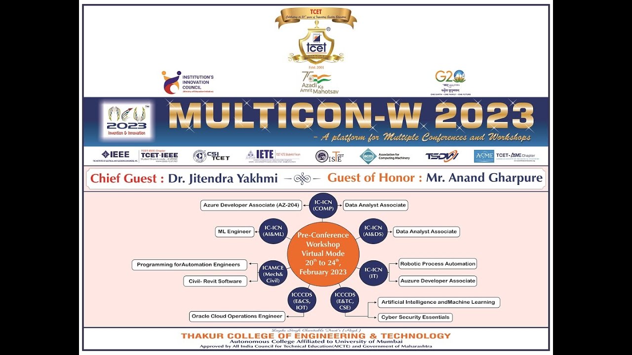 Multicon-W 2023 Valedictory | TCET MUMBAI - YouTube