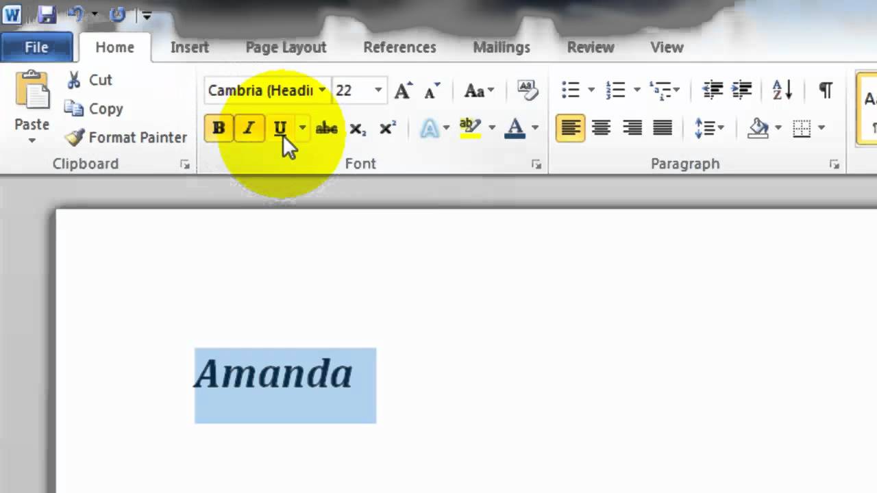 MS-Word 2010: Font - YouTube