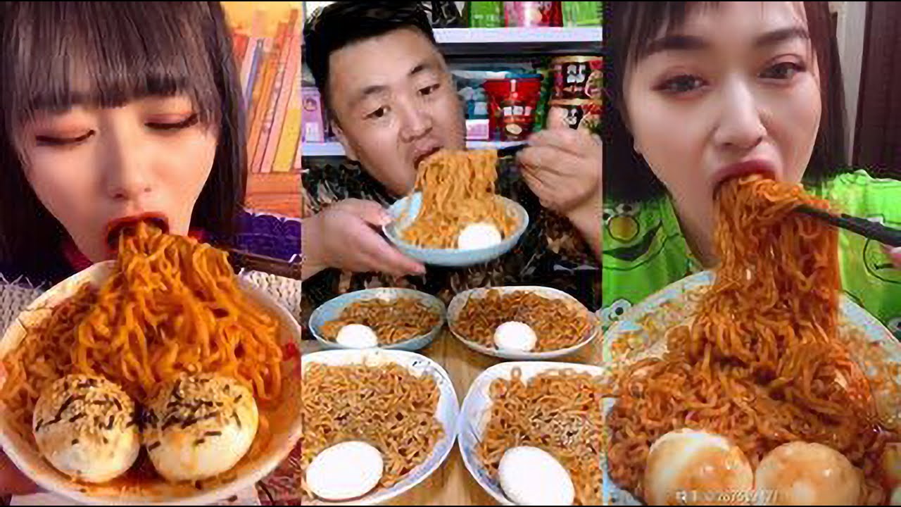 MUKBANG - Chinese Noodles Fast Eating Challenge - YouTube
