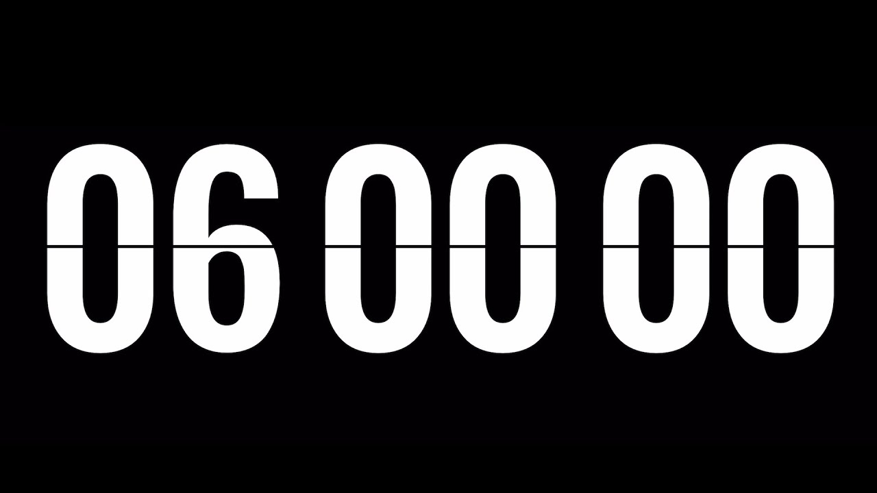 6 hours countdown, Timer & alarm flip clock. - YouTube