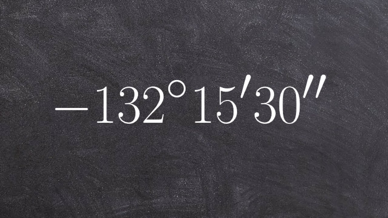 Pre-Calculus - Converting an angle from minutes and seconds to decimals ...