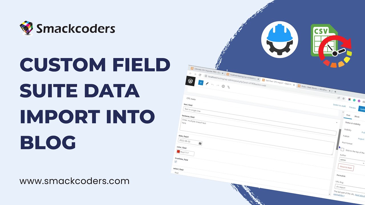 Importing Custom Field Suite Plugin Data into a WordPress Blog - YouTube