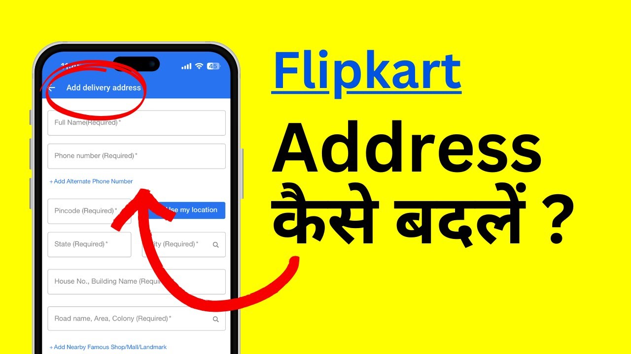 Flipkart me Address Kaise Change Kare? Change Address in Flipkart - YouTube