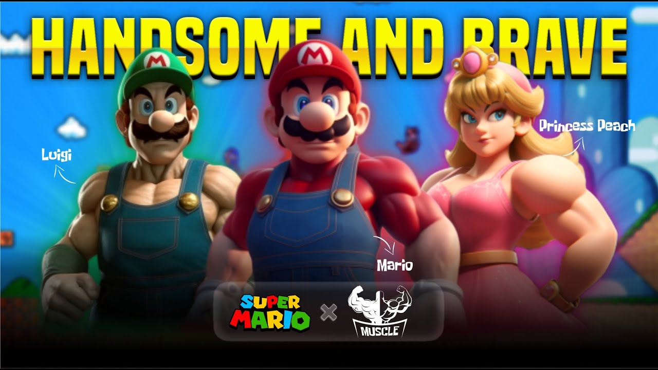 VERY FUNNY! ALL SUPER MARIO BROS CHARACTERS HAVE BIG MUSCLES LIKE BODY ...