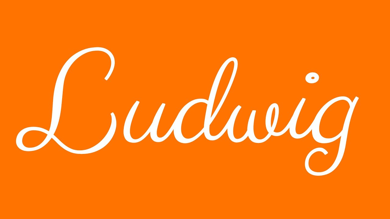 Learn how to Sign the Name Ludwig Stylishly in Cursive Writing - YouTube