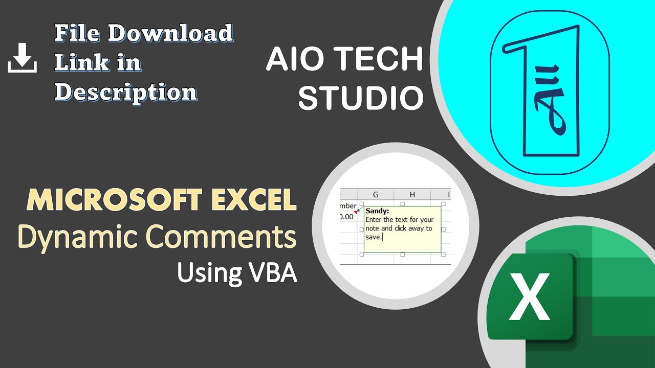 How to Create a Dynamic Comments using VBA in Microsoft Excel - AIO ...