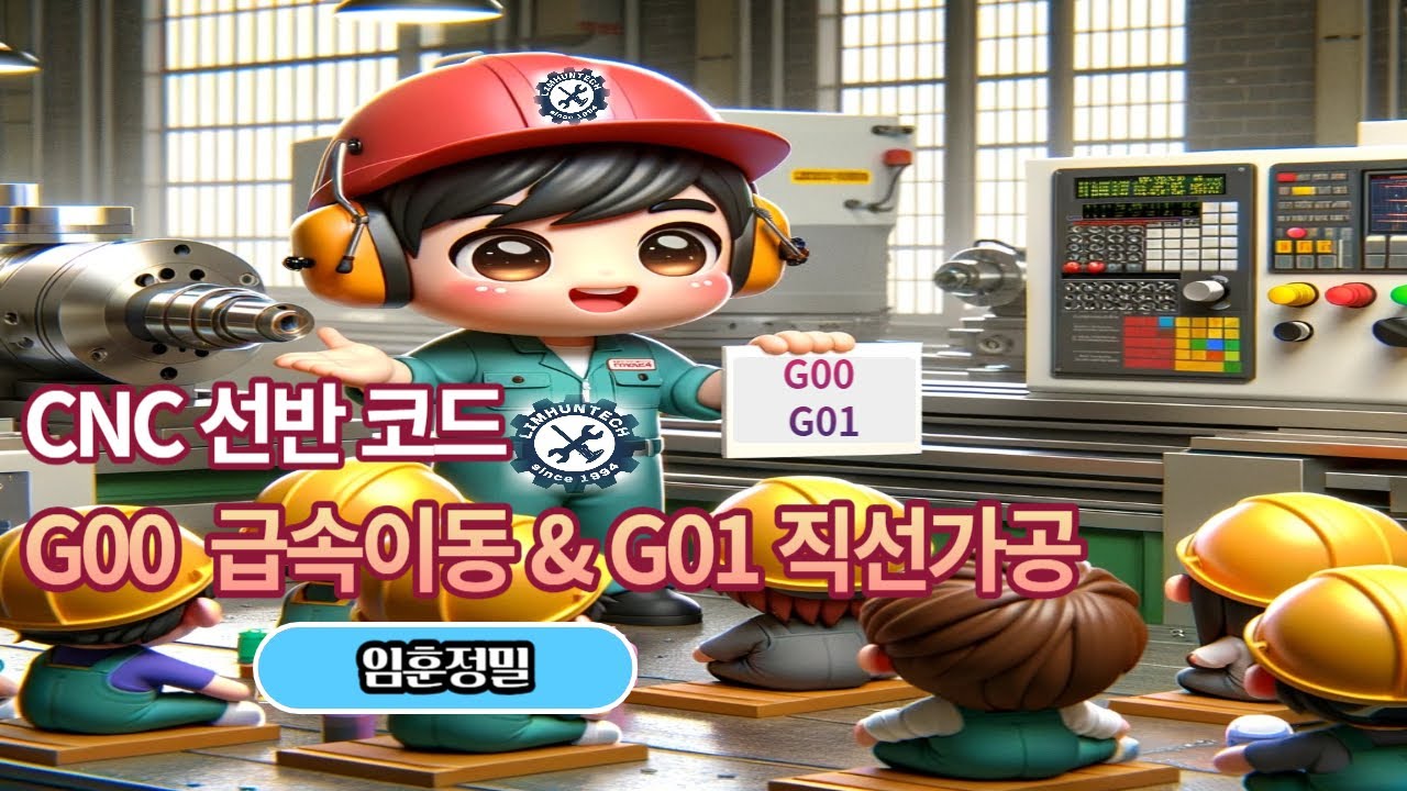 CNC선반 급속이동 G00 & 직선가공 G01 코드 설명과 프로그램 이해 - YouTube