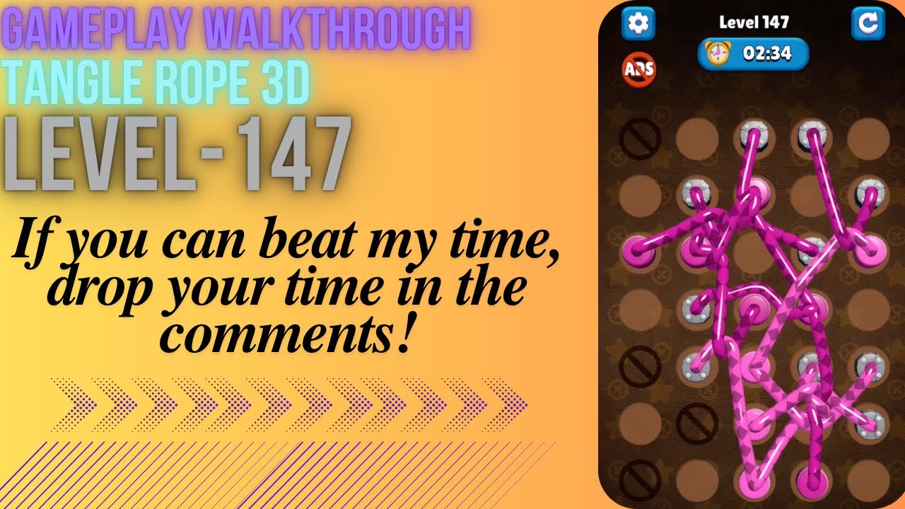 TANGLE ROPE 3D : LEVEL 147 WALKTHROUGH - YouTube