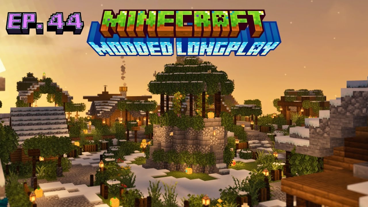Building Village Pathways | Relaxing Modded Minecraft Longplay - YouTube
