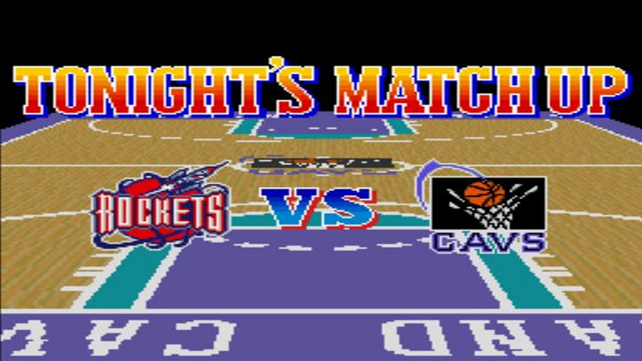 NBA Give 'N Go SNES Playthrough - Houston Rockets vs Cleveland ...