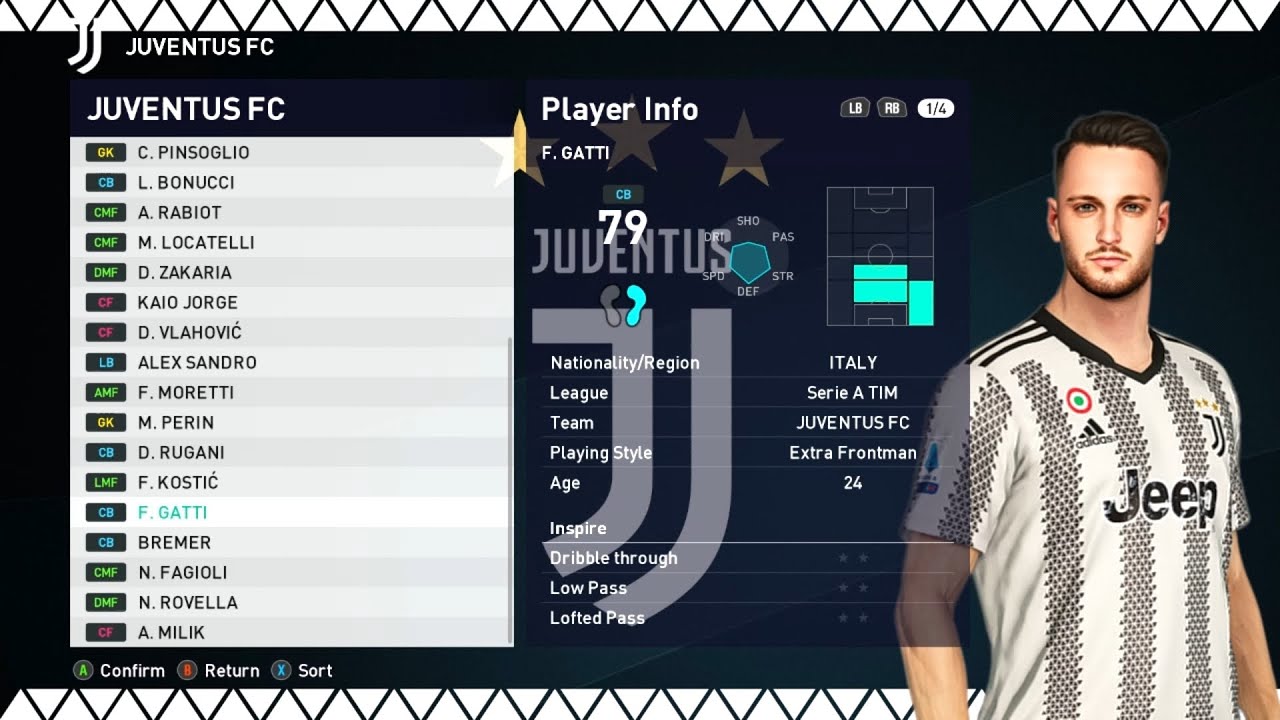 PES 2021 | F. GATTI FACE MOD | JUVENTUS | SIDER - YouTube
