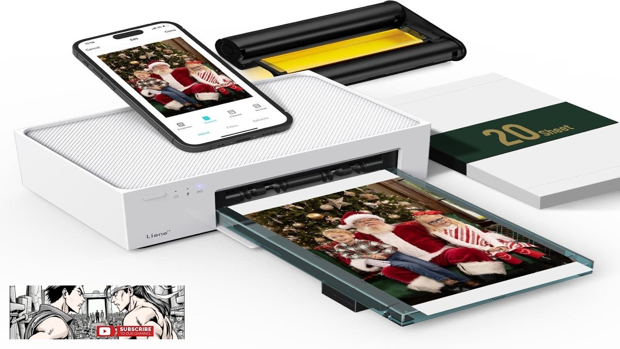 Liene 4x6'' Photo Printer Wi-Fi 20 Sheets Full-Color Instant Printer ...