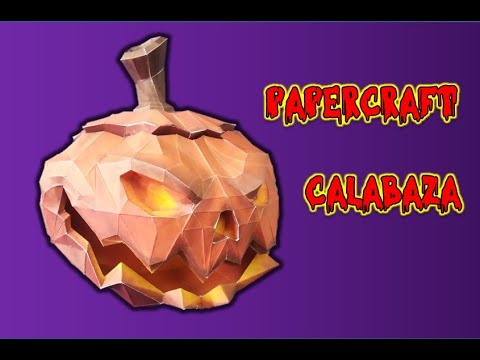 Como armar CALABAZA (Halloween) de Papercraft paso a paso - YouTube
